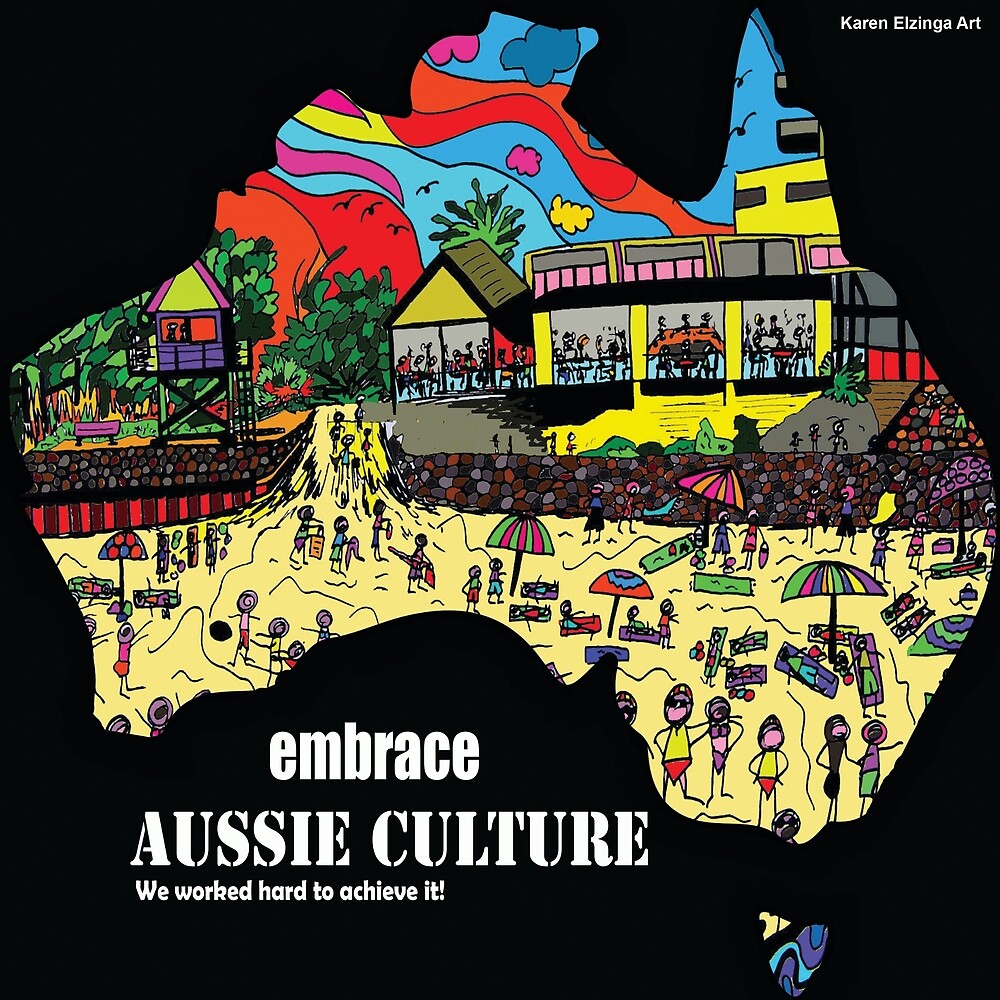 "Australian cultural art 2" by Karen Elzinga | Redbubble