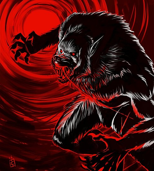 "Blood Moon" Poster by Haligren | Redbubble