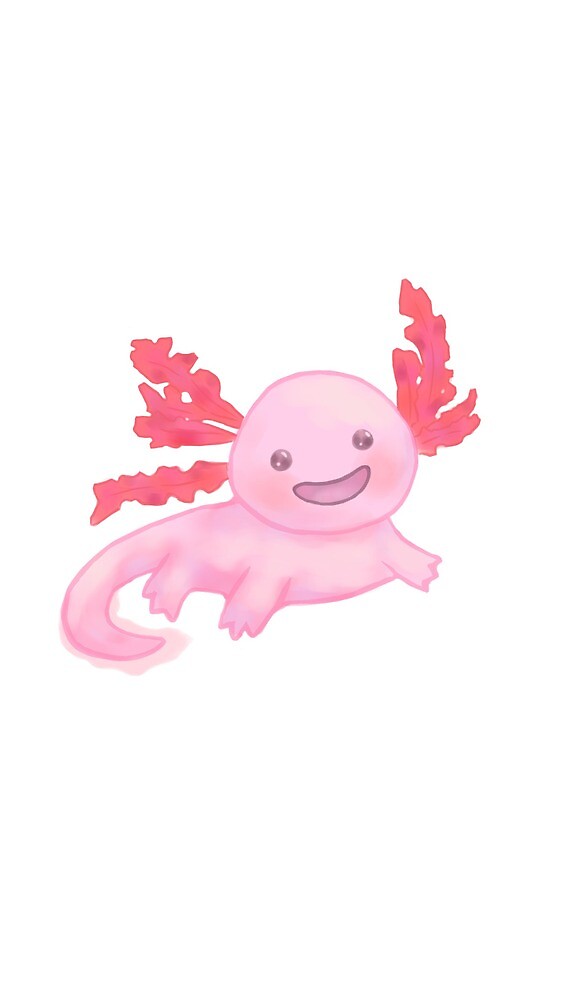 "Smiling Axolotl" by Gattisa | Redbubble