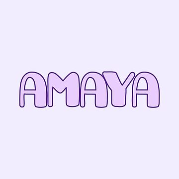 "Amaya Name Design" Sticker for Sale by sunny-day-art | Redbubble