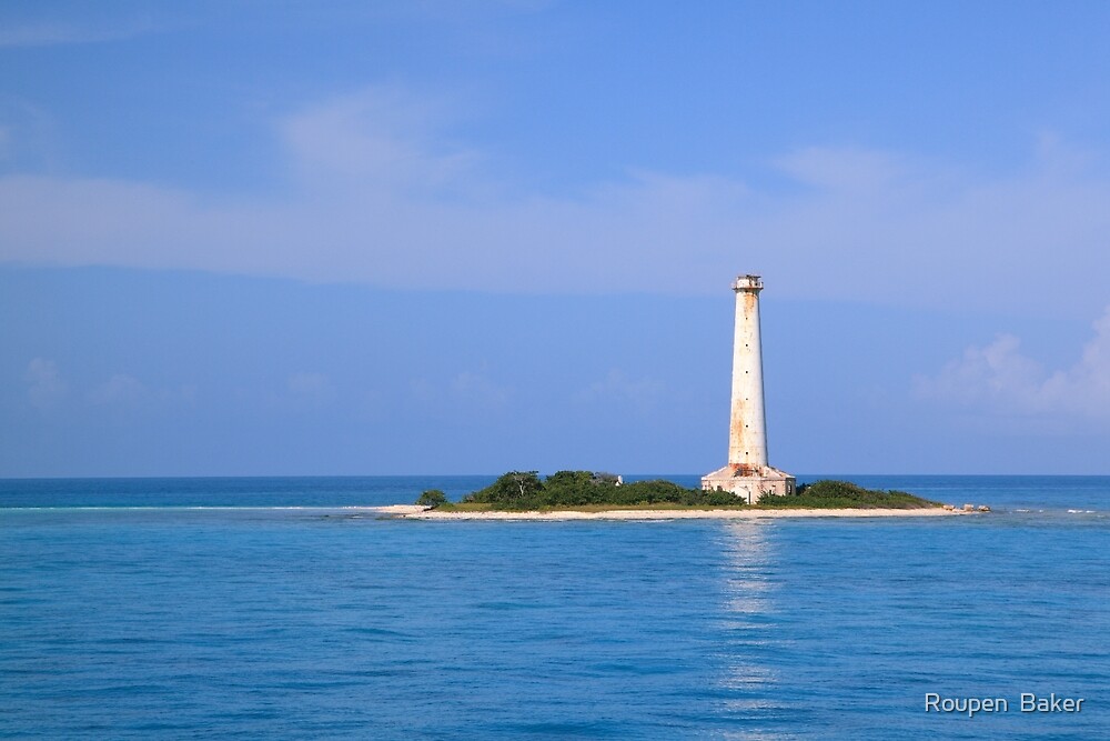 "Lighthouse at Cay Lobos, Bahamas" by Roupen BAKER | Redbubble