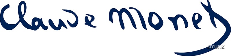 "Claude Monet - Signature" Stickers by strunz | Redbubble