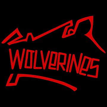 "Wolverines Symbol (Red)" Sticker for Sale by Mercatus | Redbubble