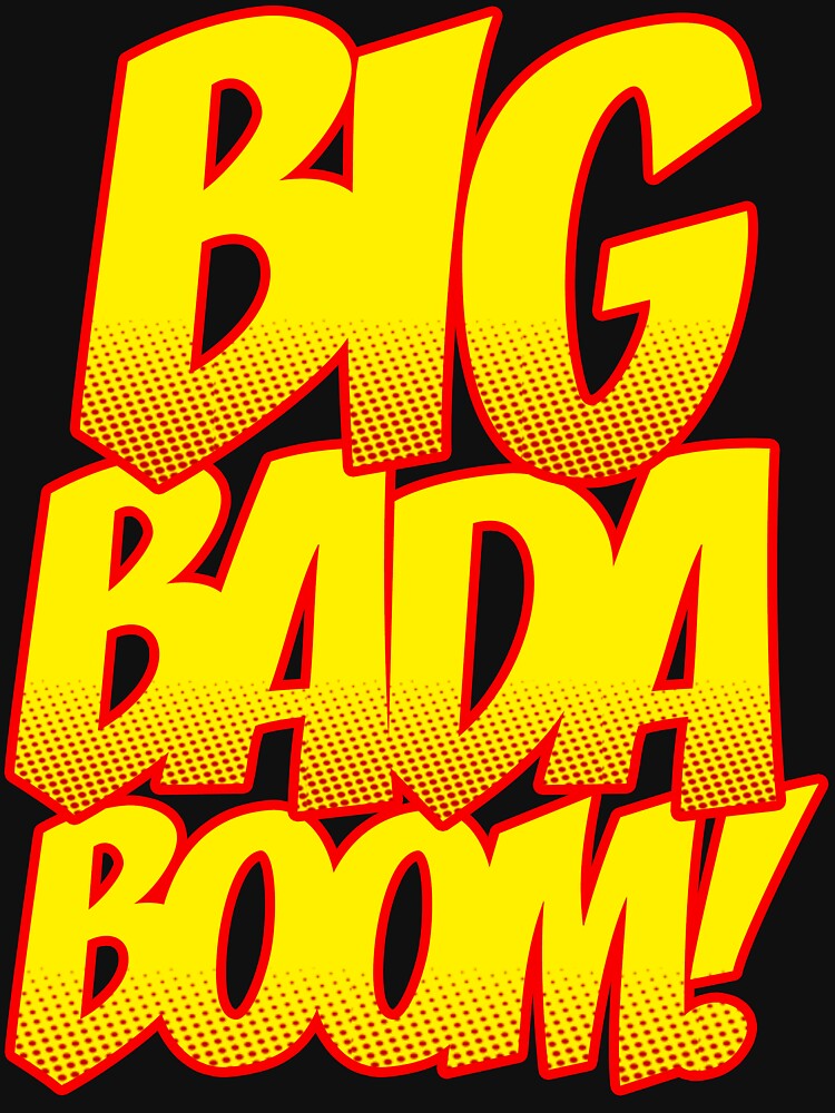 Big Bada Boom Comic Book T Shirt Zipped Hoodie By Bitsnbobs Redbubble