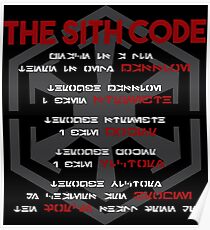 Sith Code: Posters | Redbubble