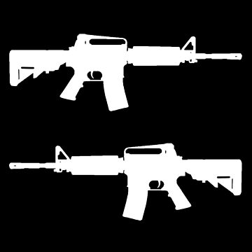 "AR-15 Sticker Pack / Sticker Set (White Version)" Sticker for Sale by ...