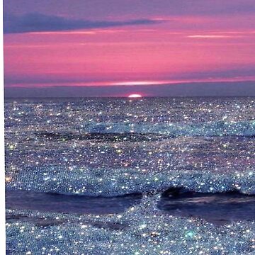 "Glitter beach sunset" Art Print for Sale by Lexiliz | Redbubble