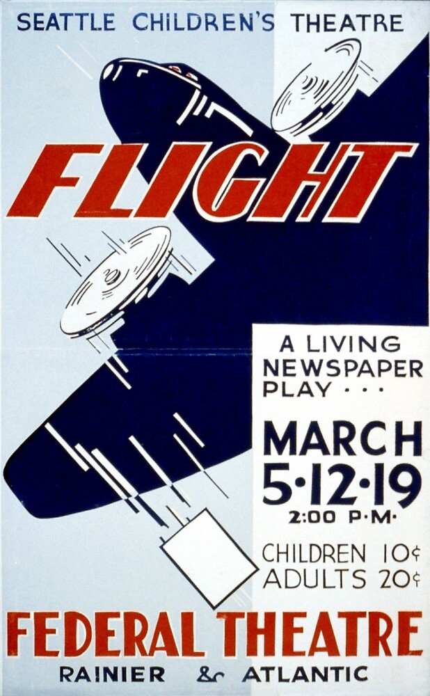 "Vintage WPA Federal Theatre Project Flight" by pdgraphics | Redbubble