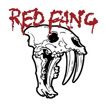 "Classic Red Fang Logo" Sticker for Sale by hghmelu029 | Redbubble