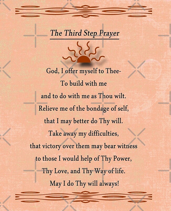 "Third Step Prayer" by Delights | Redbubble