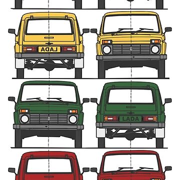 "Lada Niva 1600 colors (front-back)" Tote Bag for Sale by Groenendijk ...