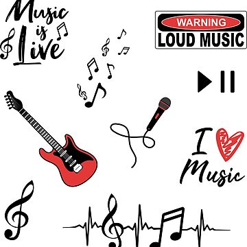 "Music Pack" Sticker by MisterMacadamia | Redbubble