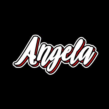 Pegatina con la obra «Angela nombre - diseño de letras a mano» de ...