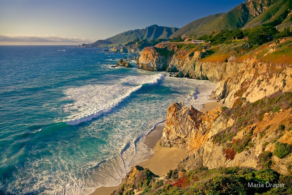 "Rocky Creek Point, Big Sur, California" by Maria Draper | Redbubble