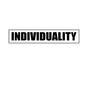 "individuality" Pin for Sale by MallsD | Redbubble