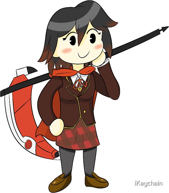 RWBY】Ruby Rose Chibi" Stickers by iKeychain | Redbubble