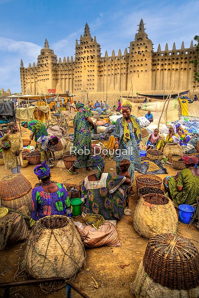 "Djenne Market" by Rob Dougall | Redbubble