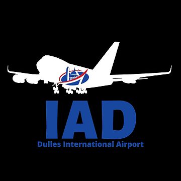 "Travel Airport Airline Dulles International Airport IAD" Sticker for ...