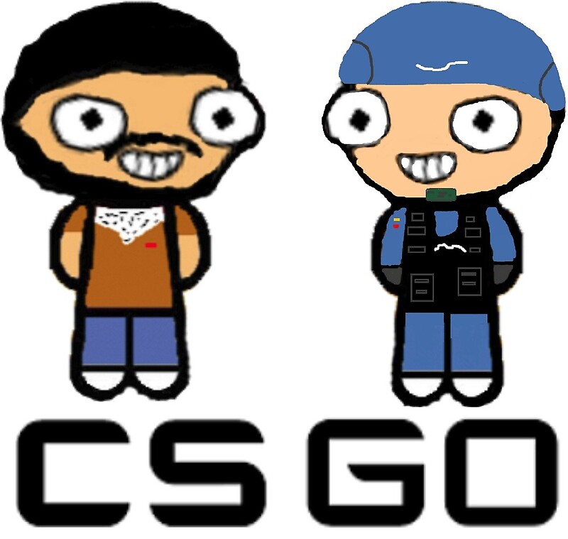 "CSGO CT AND T CARTOON + CSGO" by ProBro16 | Redbubble