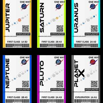 "Space ticket bundle 2" Sticker for Sale by jc007 | Redbubble