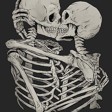 "Skeleton Kiss (Grey Background)" Photographic Print for Sale by Studio ...