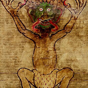 "Codex Gigas Devil (on black)" Art Print for Sale by DotorEaon | Redbubble