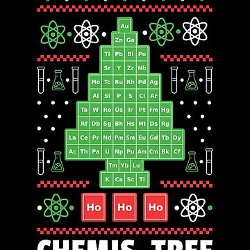 "Chemis-Tree Christmas Tree With Chemistry Elements " Sticker for Sale ...
