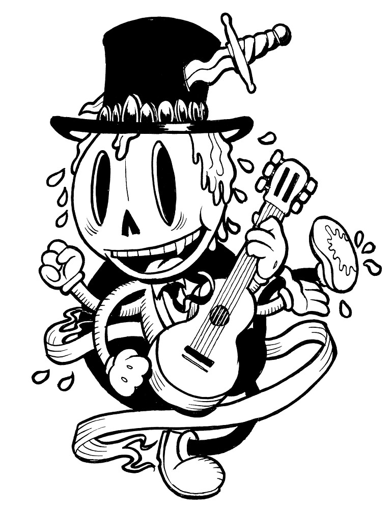"Cartoon Dancing Voodoo Skull" by LZGraphicStudio | Redbubble