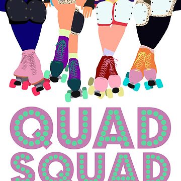 "Roller Skating Quad Squad" Sticker for Sale by robby-h | Redbubble