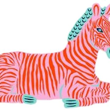 "Preppy Zebra" Sticker for Sale by lcd93 | Redbubble