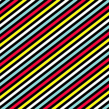 "80s retro colour lines stripe pattern" Art Print for Sale by ...