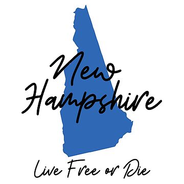 "New Hampshire State Motto Live Free or Die" Sticker for Sale by ...