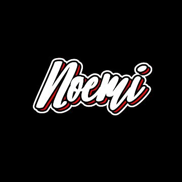 Pegatina con la obra «Nombre Noemi - diseño de letras a mano» de sulies ...