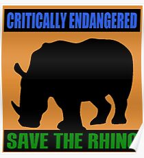 Save the Rhino: Posters | Redbubble
