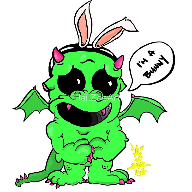 ""I'm a Bunny" Confused Dragon" by HailZoeArt | Redbubble