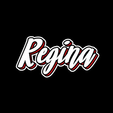 Pegatina con la obra «Nombre de Regina - diseño de letras a mano» de ...