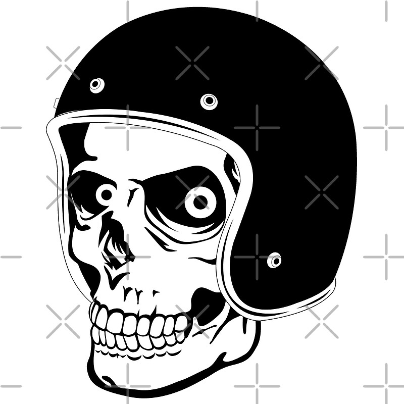 "Skull with Helmet - Safety First!" by cartoon | Redbubble