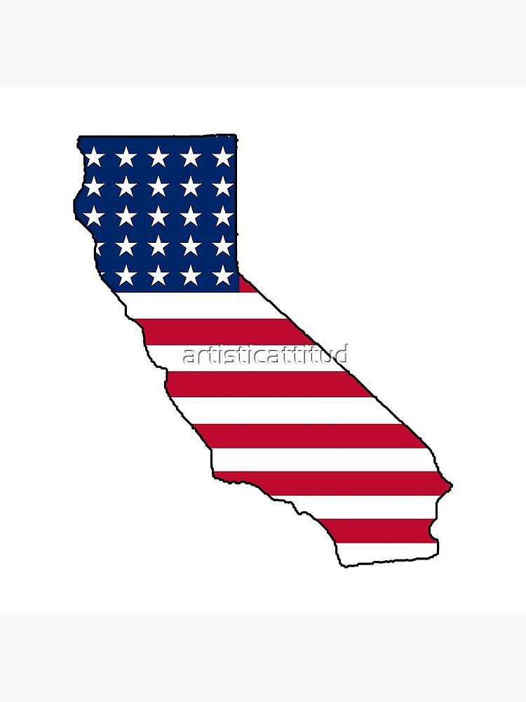"American flag California outline" Canvas Print by artisticattitud ...
