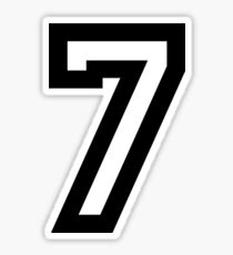 Number 7 Stickers | Redbubble
