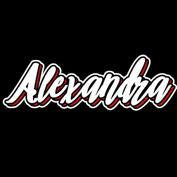 Pegatina con la obra «Nombre de Alexandra - diseño de letras a mano» de ...