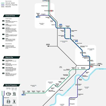 "Nottingham Tram and Rail Map" Spiral Notebook for Sale by James Smith ...
