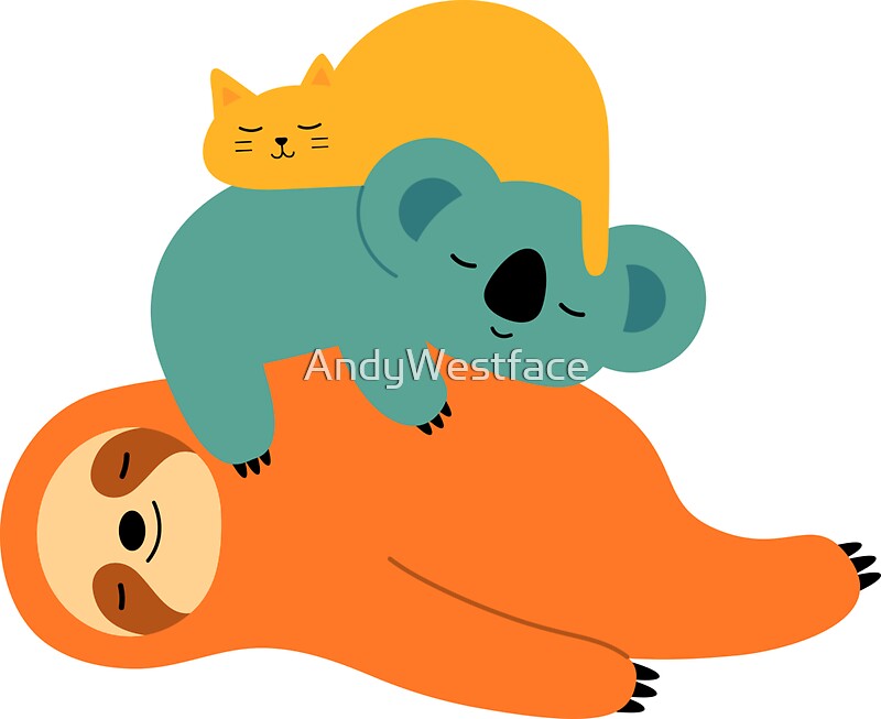 "Being Lazy" Stickers by AndyWestface | Redbubble