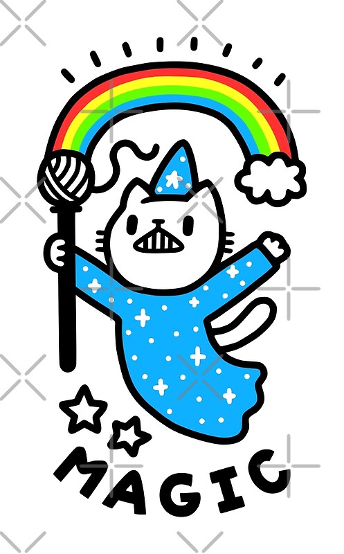 "Magical Wizard Cat" by obinsun | Redbubble