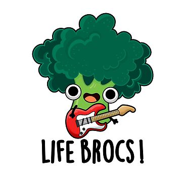 "Life Brocs Funny Broccoli Puns " Sticker for Sale by punnybone | Redbubble