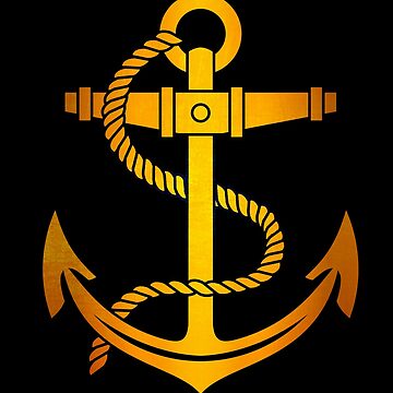 "BRITISH ROYAL NAVY RN ANCHOR (DISTRESSED GOLD)" Poster for Sale by ...