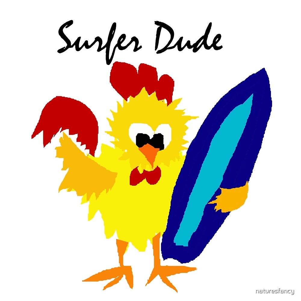 "Cool Funny Surfer Dude Cartoon" by naturesfancy | Redbubble