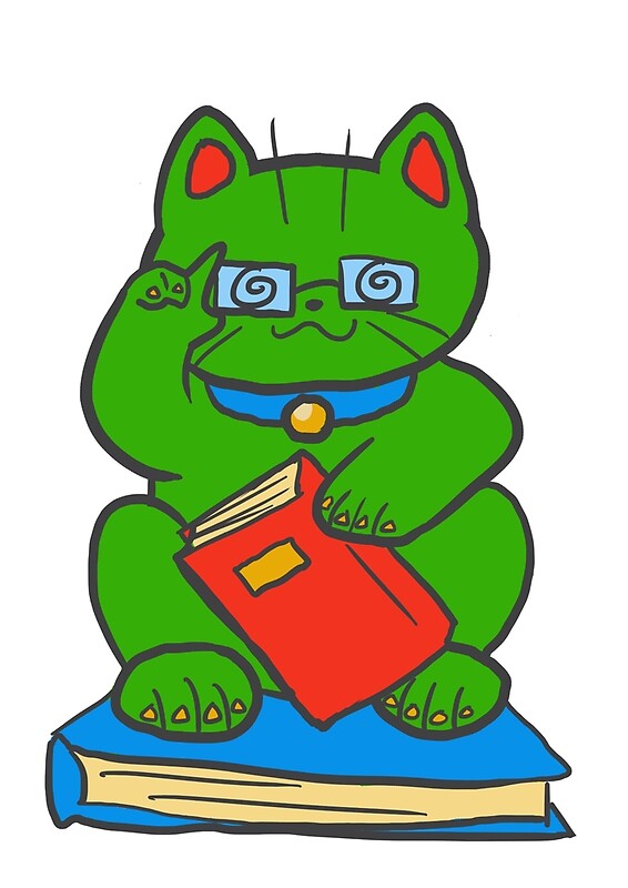 "Studious Cat" by heckdragon | Redbubble