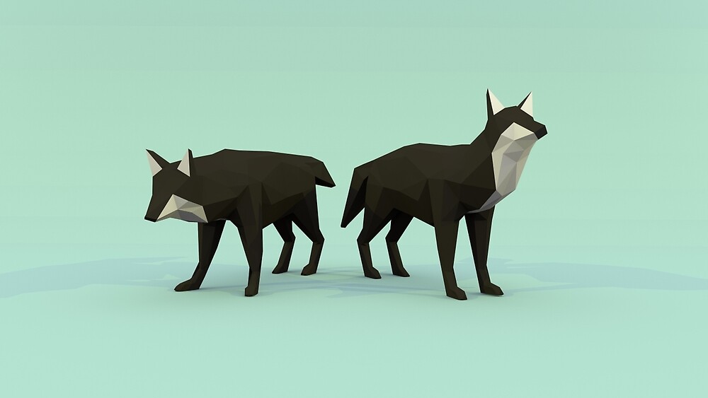 "Poly-Wolves" by SimplisticArts | Redbubble