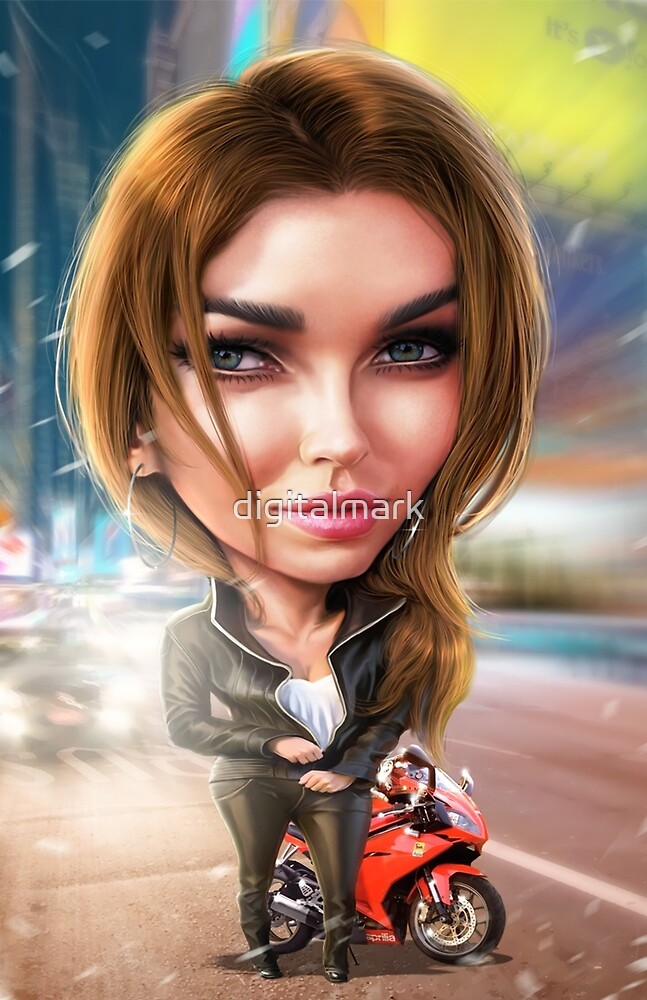 "Funny Megan Fox Caricature" by digitalmark | Redbubble