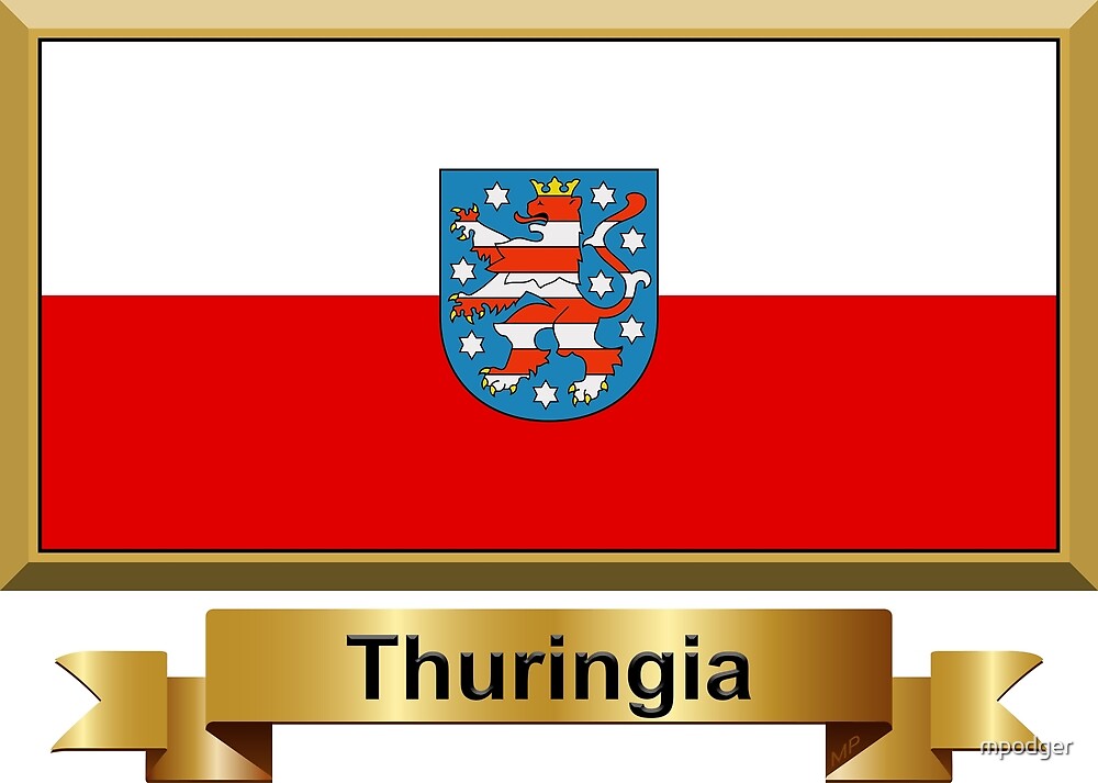 "Thuringia State Flag, Gifts, Masks, Stickers & Products (N)" by ...
